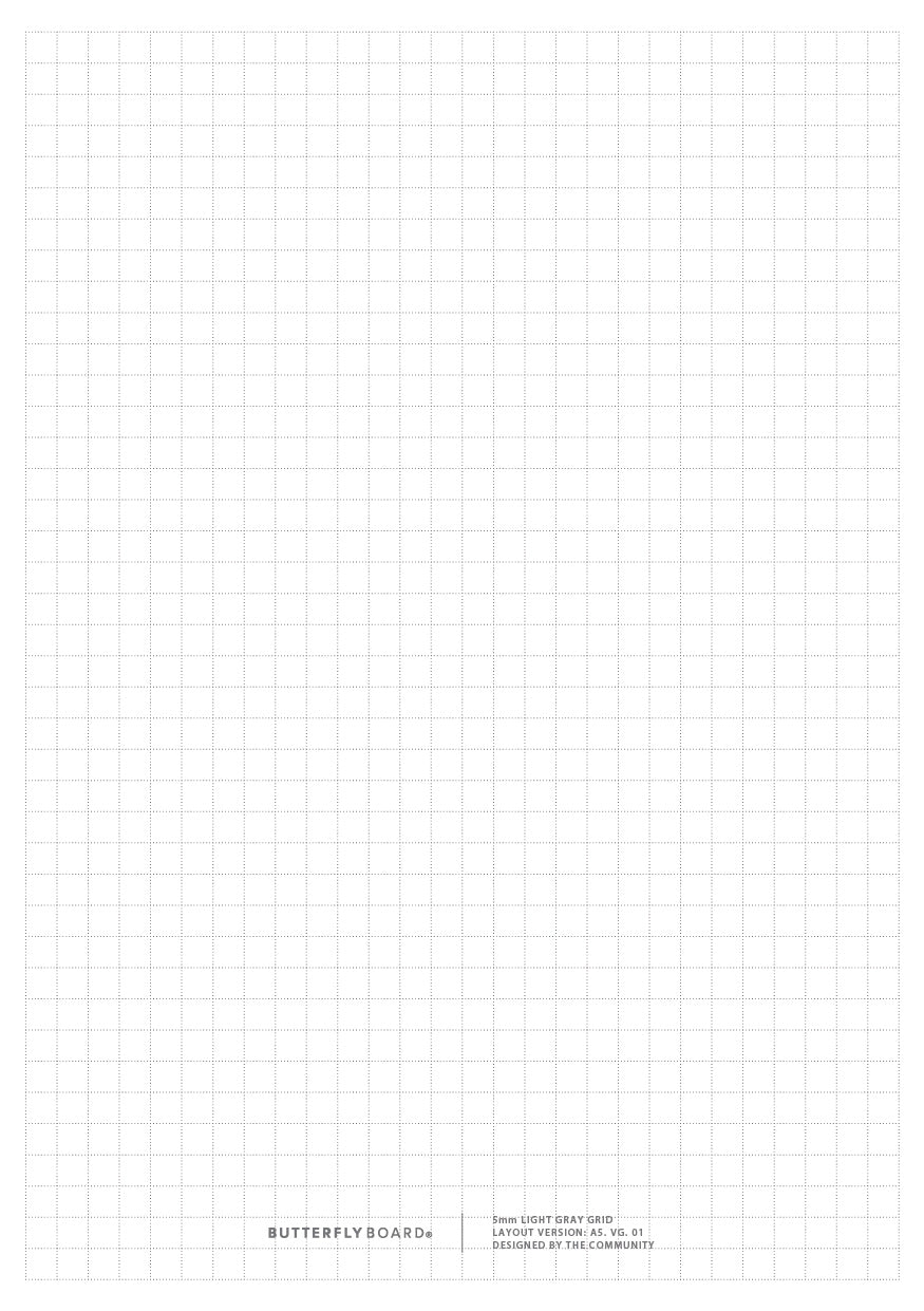 【ダウンロード無料】A5印刷用｜5mm方眼（縦） – BUTTERFLYBOARD®